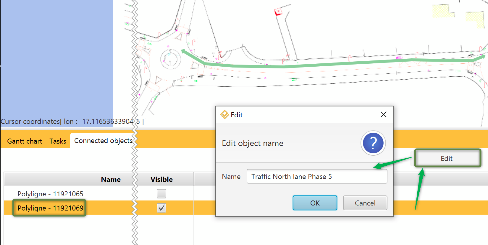 Step 5 - Adding polyline [Doc Phase Manager 4]